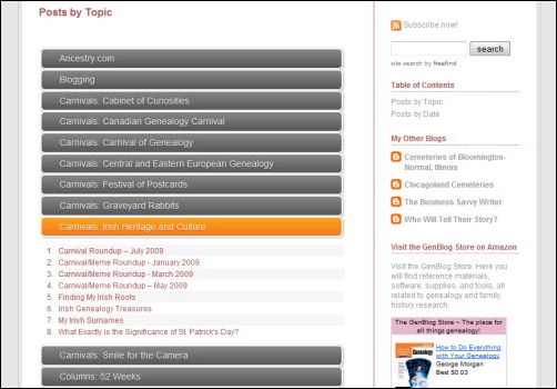 Create a Table of Contents for Your Blog (Blogger) - Julie's Genealogy ...